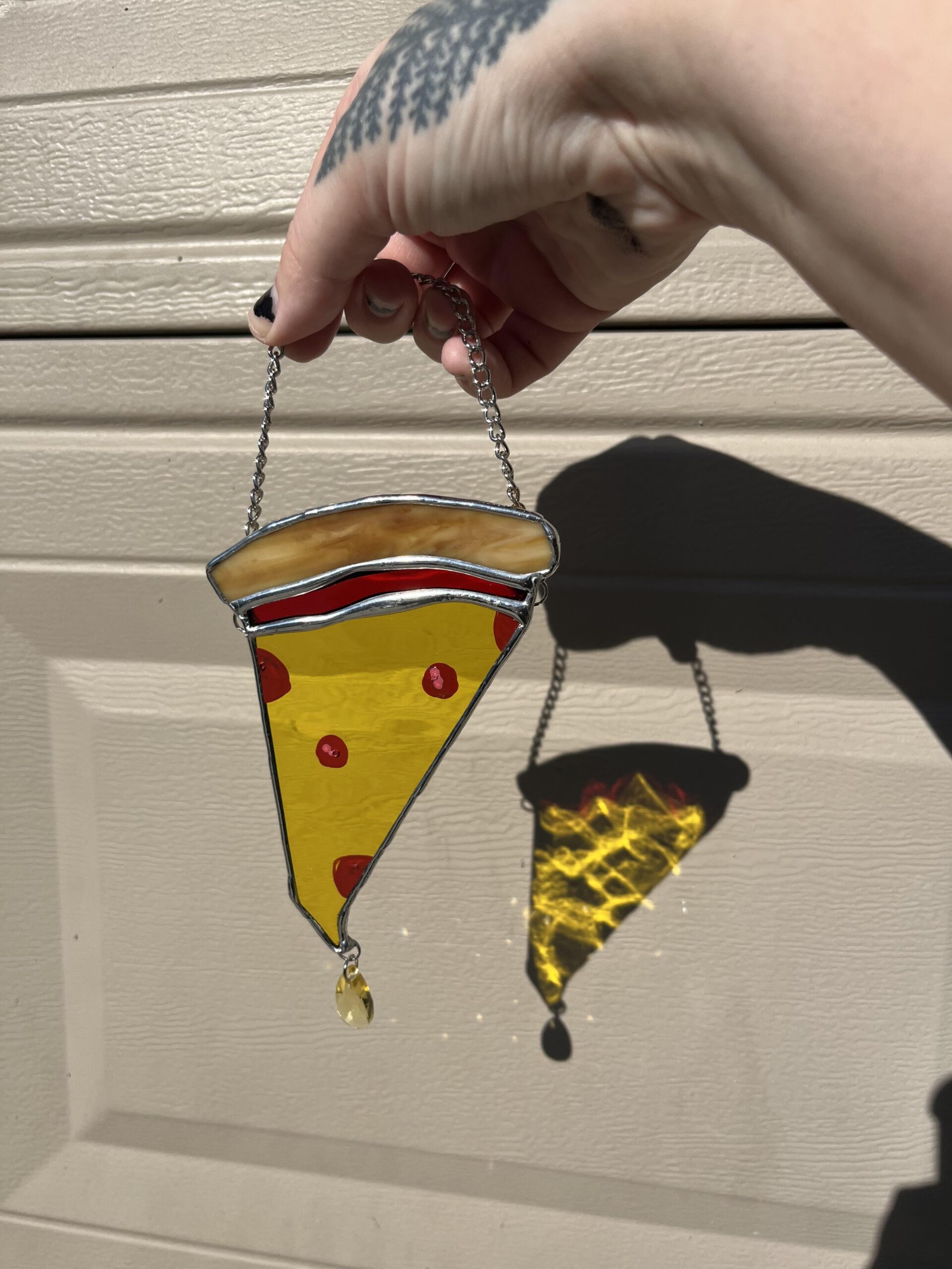 Pizza stained glass I made! - Dining and Cooking