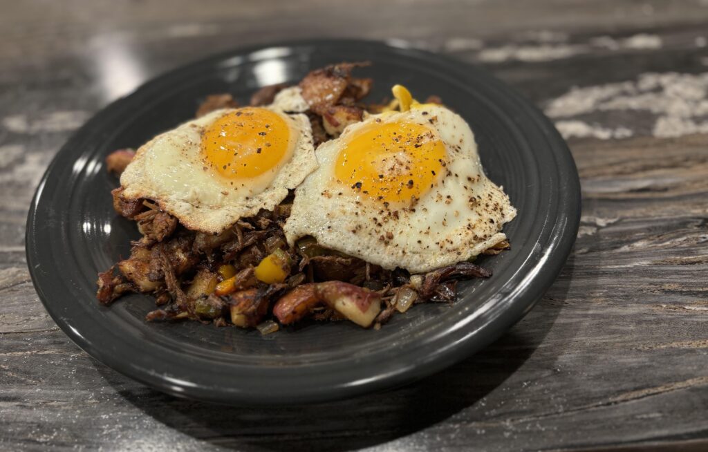Roast Beef Hash and Eggs - Dining and Cooking