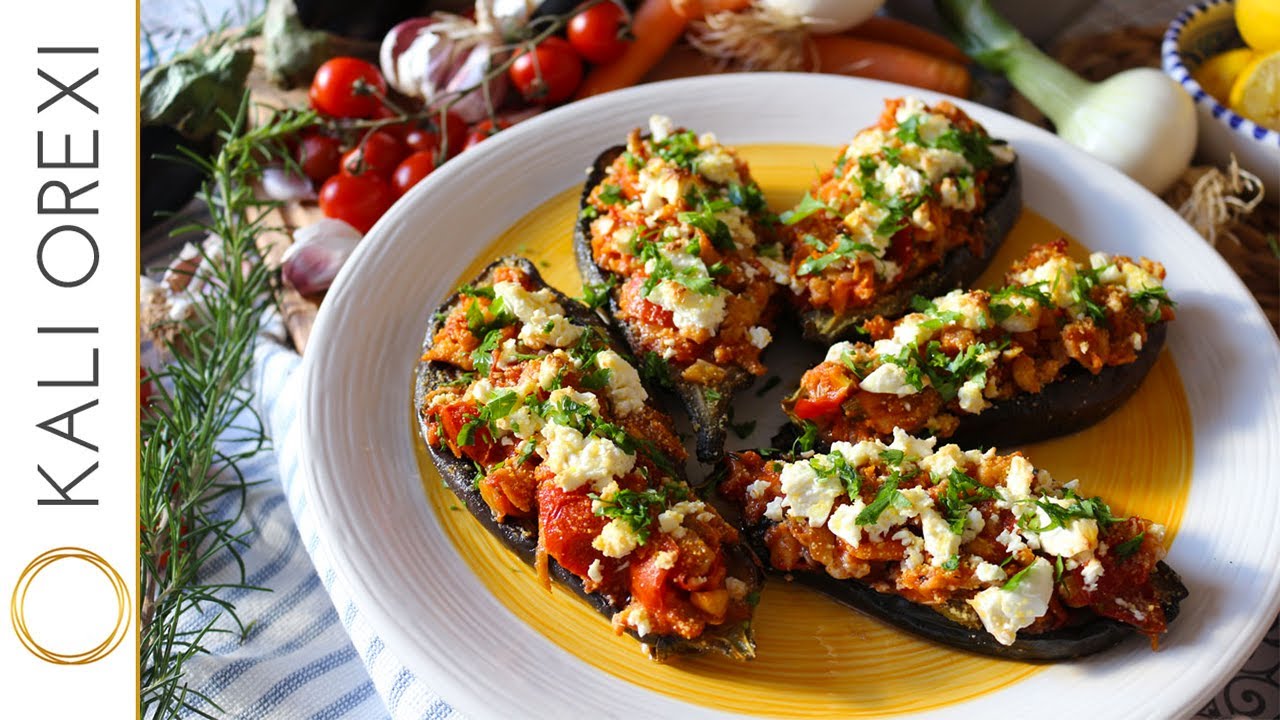 Victoria's Papoutsakia - Greek Stuffed Eggplants with Chicken Mince ...