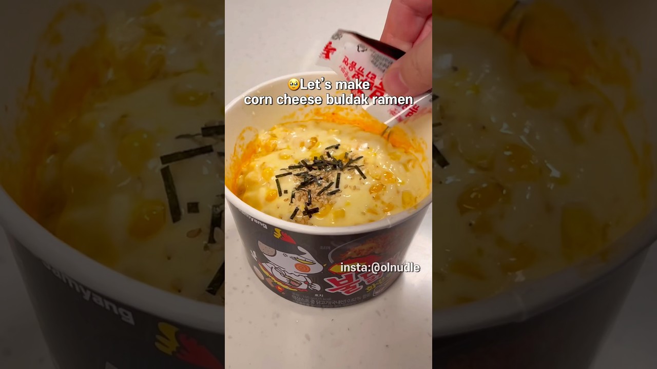 Corn cheese buldak ramen recipe #buldakramen #buldak #buldaknoodles # ...