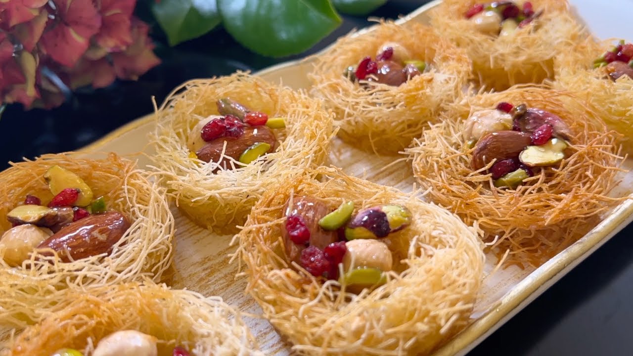 SIMPLE Crispy Kunafa Nest with Mixed Nuts - Dining and Cooking