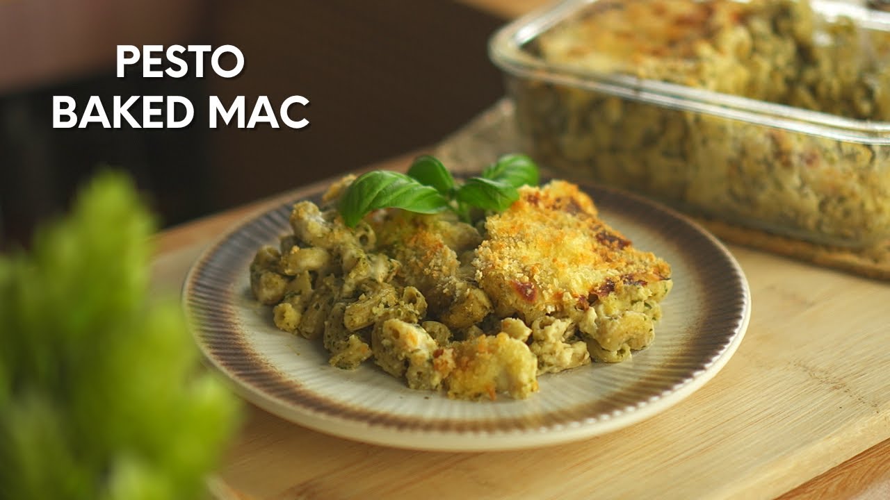 How to cook Pesto Baked Mac | Vegetarian Pesto Baked Mac Recipe ...