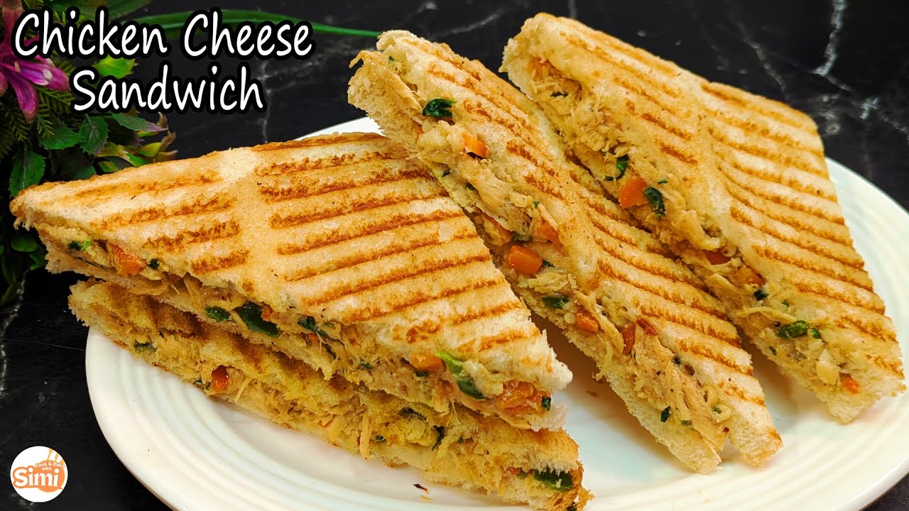 Chicken Cheese Sandwich | How To Make Chicken Sandwich | Chicken ...