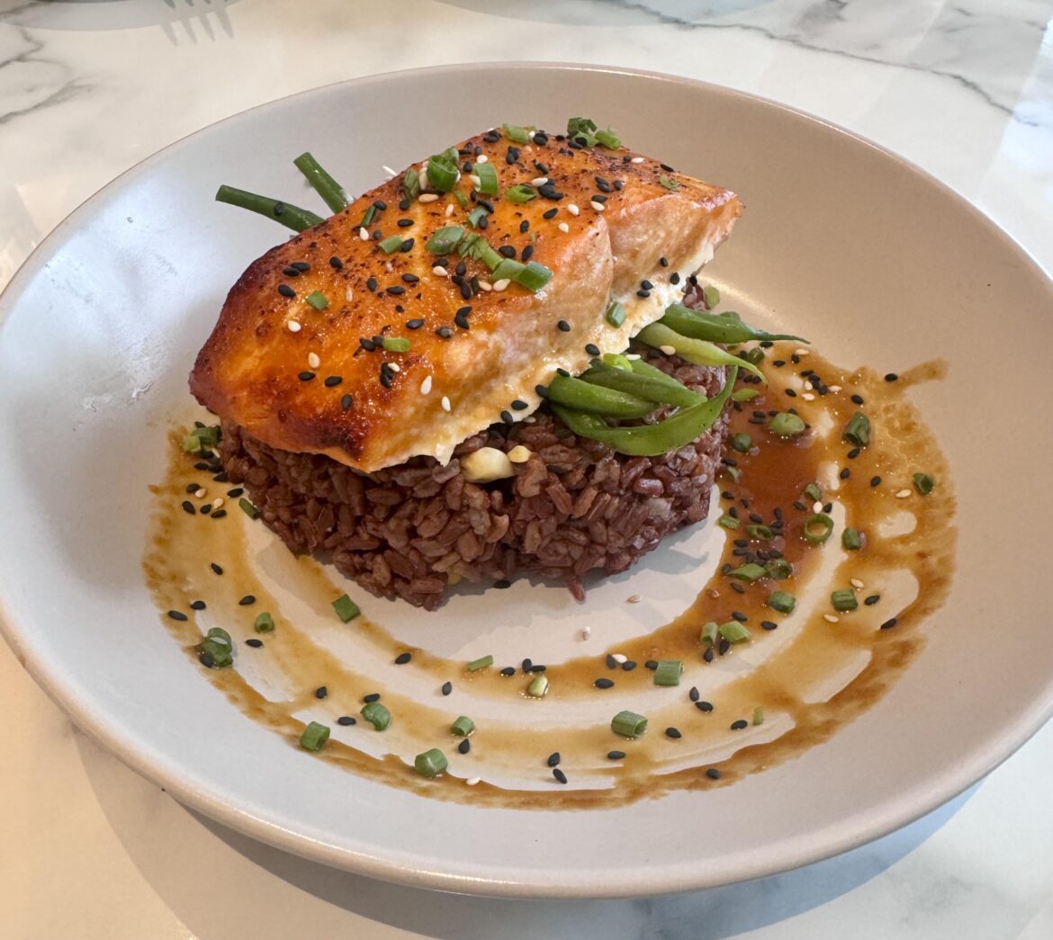 Miso-glazed Salmon and Red Rice - Dining and Cooking