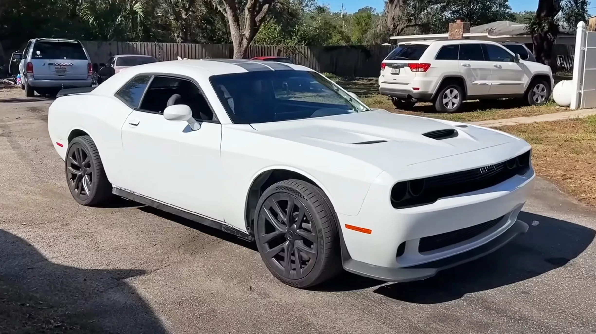 Tesla-swapped Dodge Challenger Hellcat cooking donuts - Dining and Cooking