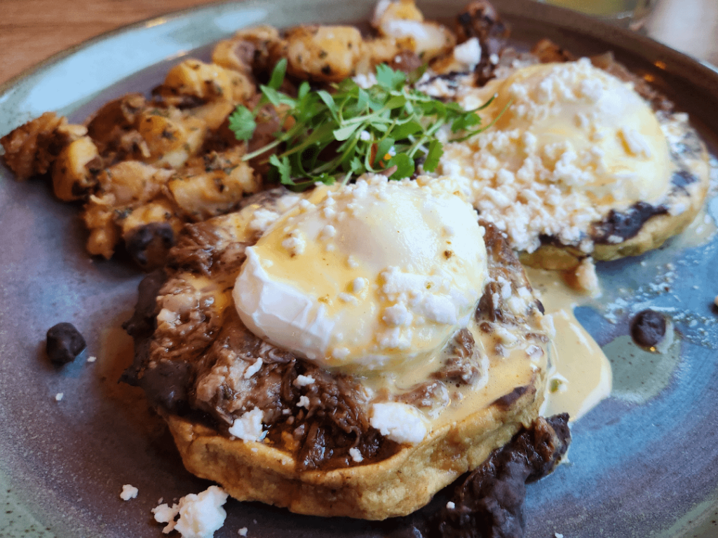 Sopes Benedict with Beef Birria - Dining and Cooking