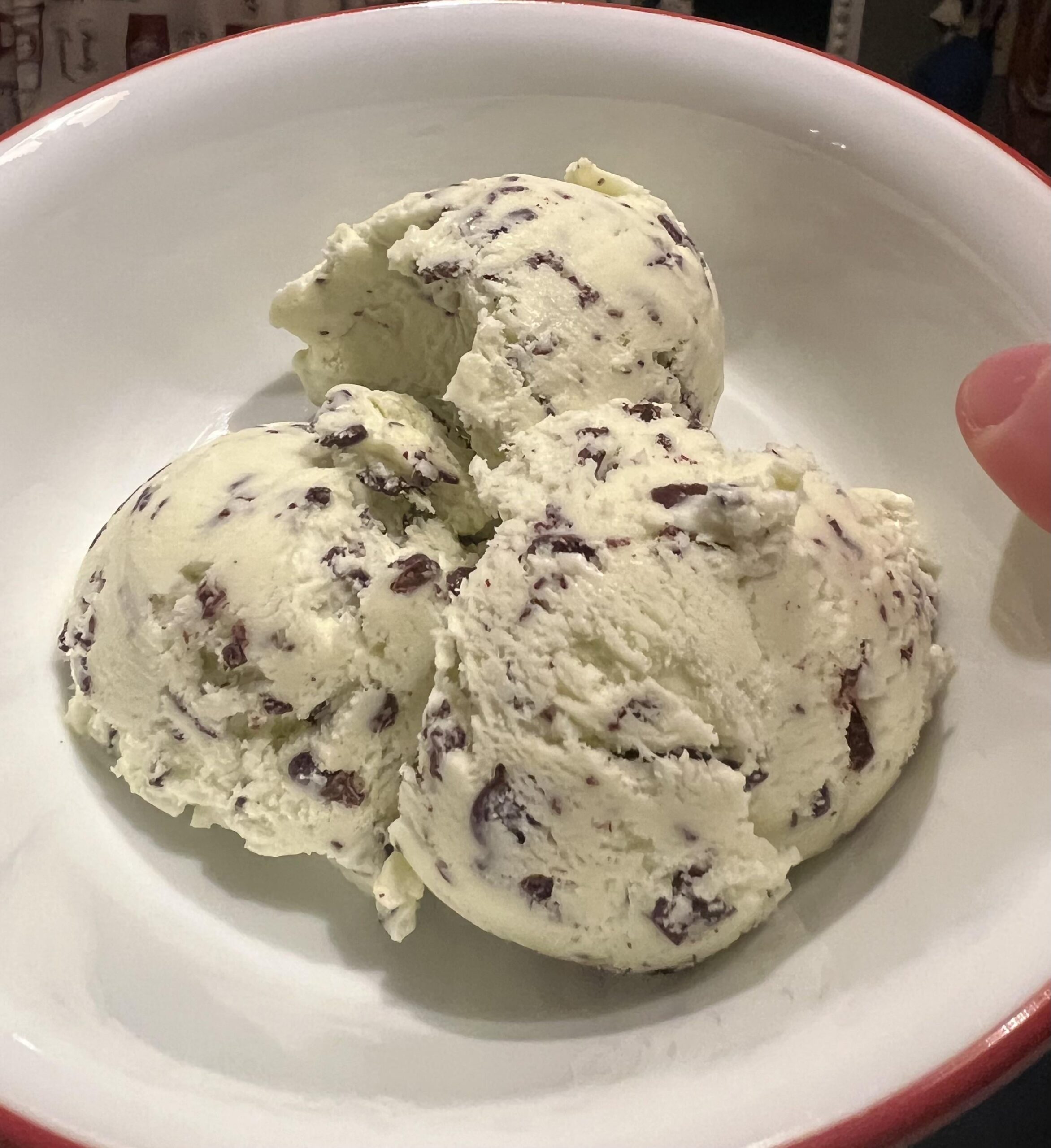 First ever ice cream, mint chip, I think I did good! - Dining and Cooking