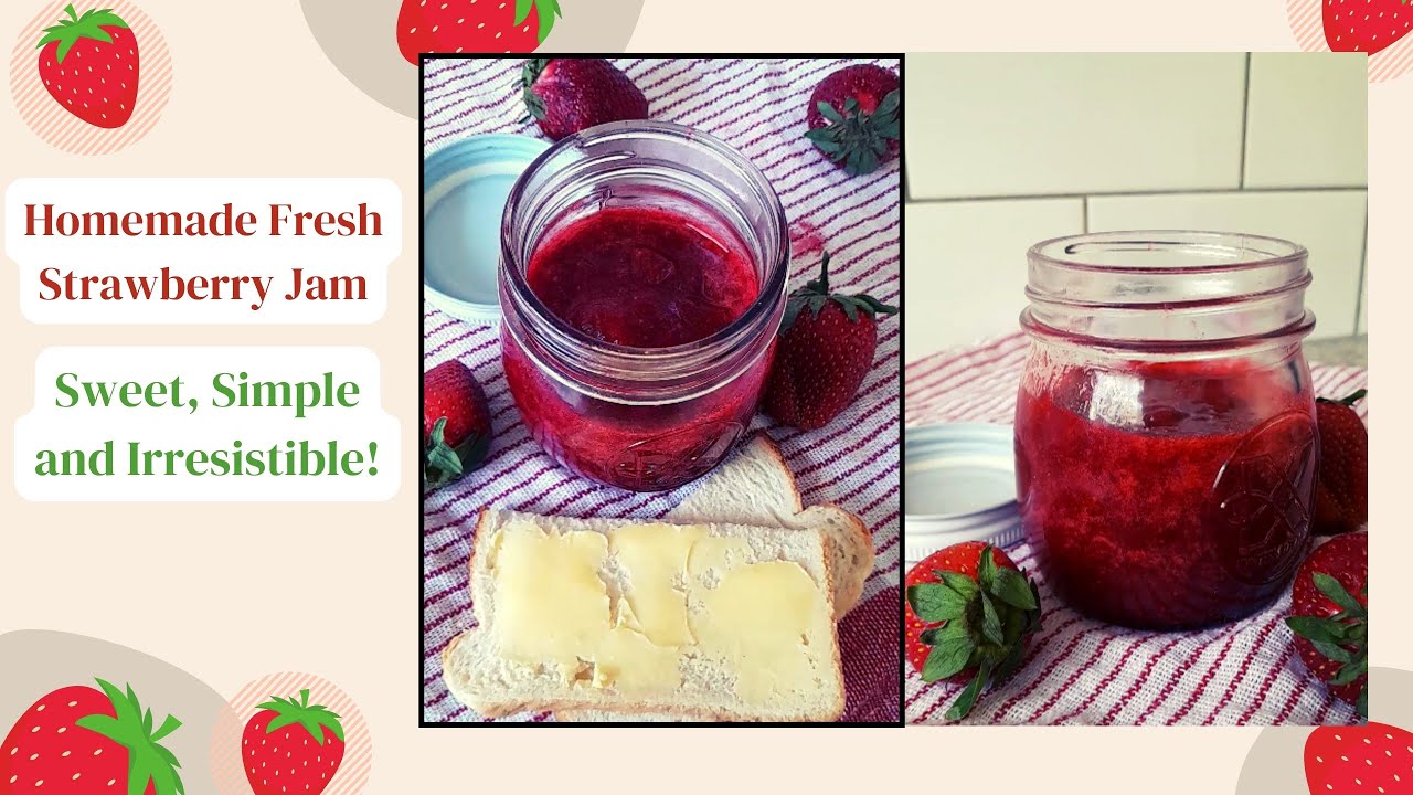 homemade organic strawberry jam | how to make strawberry preserves from ...