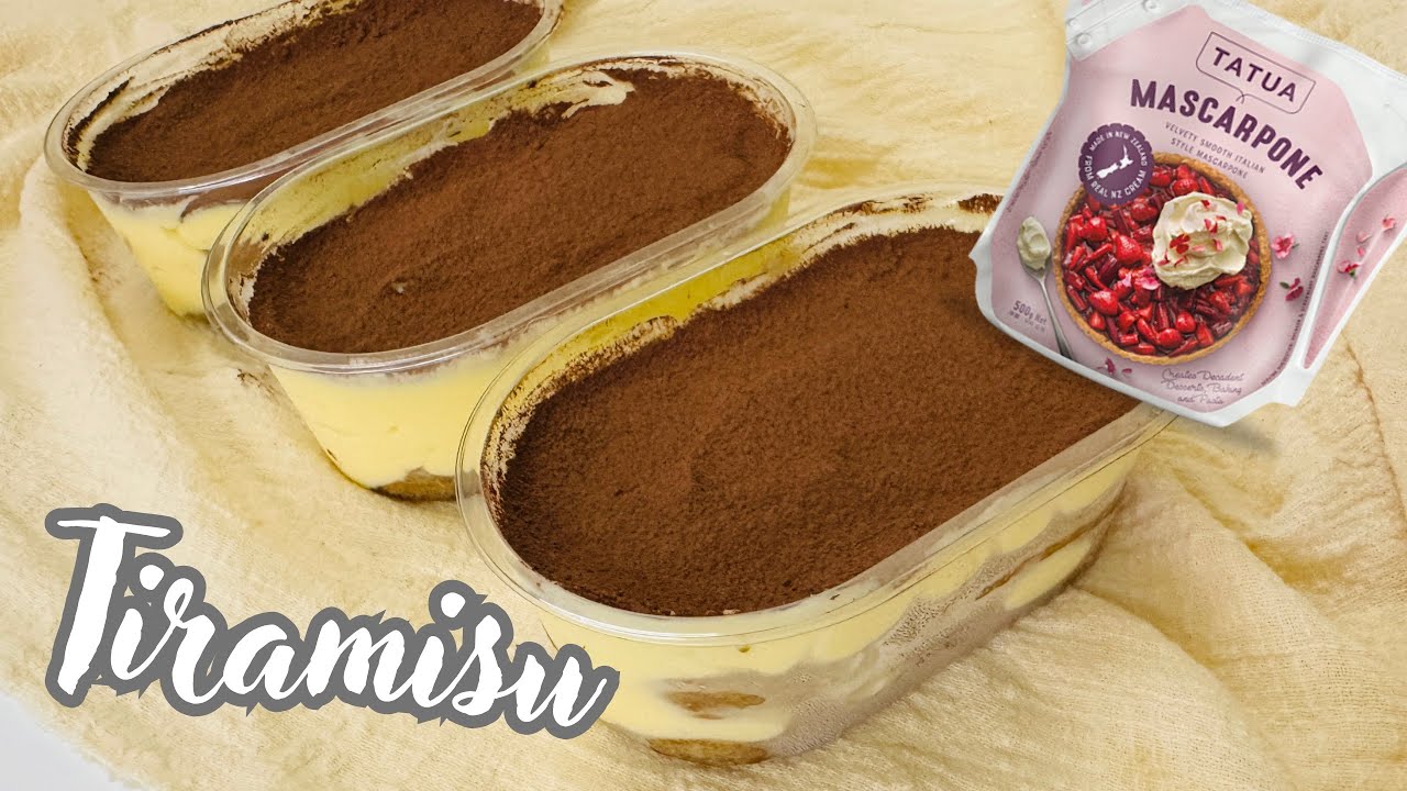 Tiramisu Viral Resepi guna Mascarpone Cheese / Tiramisu Recipe with ...