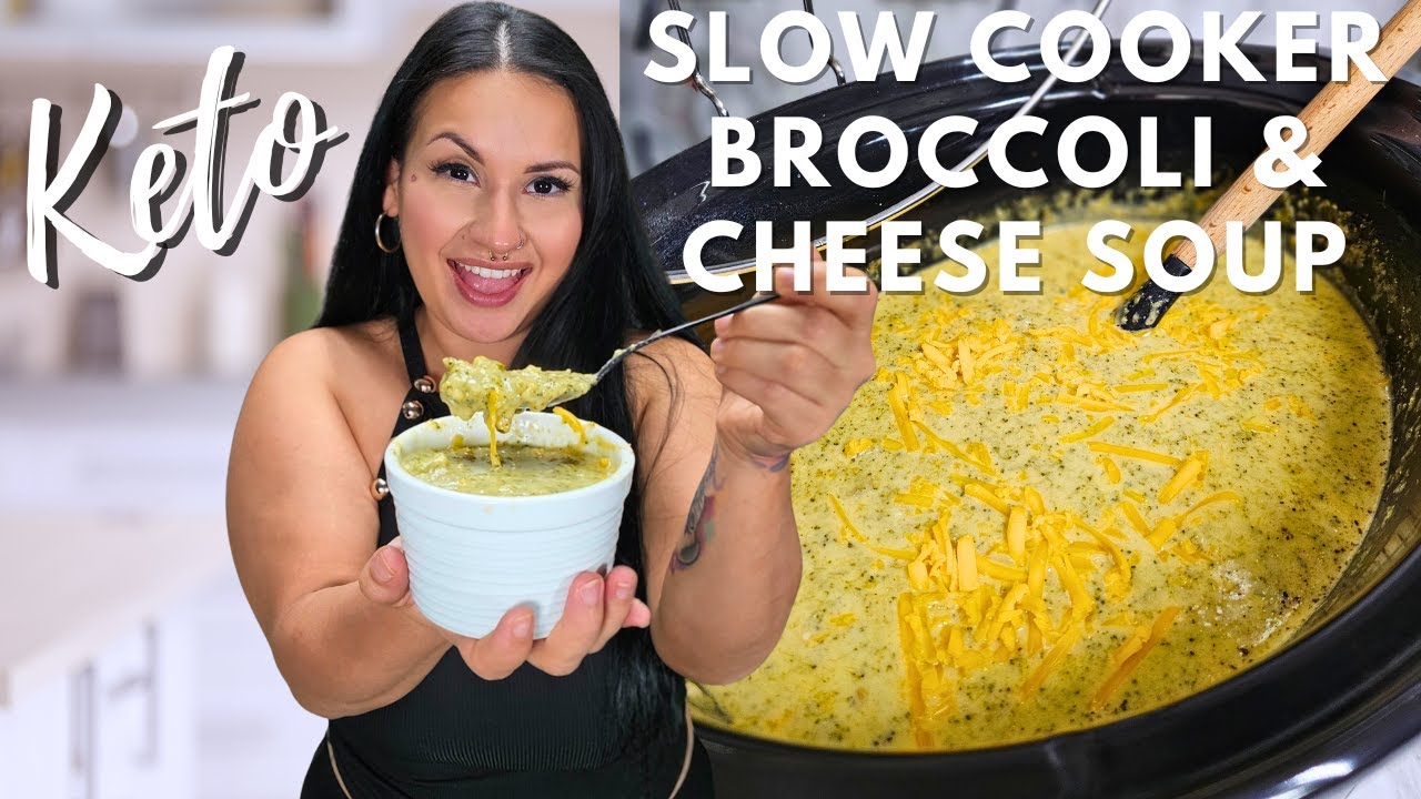 Slow Cooker Broccoli & Cheese Soup | Keto | Easy Low Carb Recipe ...