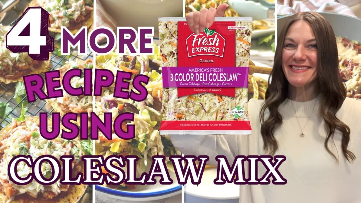 I'M BACK with 4 MORE RECIPES using COLESLAW MIX! WHAT TO MAKE with ...