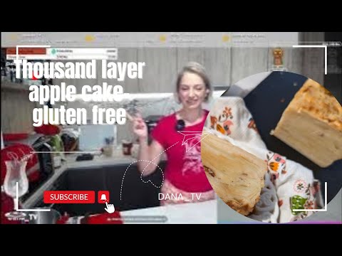 Thousand layer apple cake, and roasted cauliflower with bell pepper ...