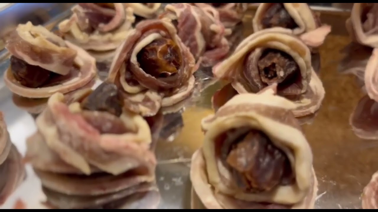 Baa Baa Lamb Bacon Wrapped Dates - Dining and Cooking