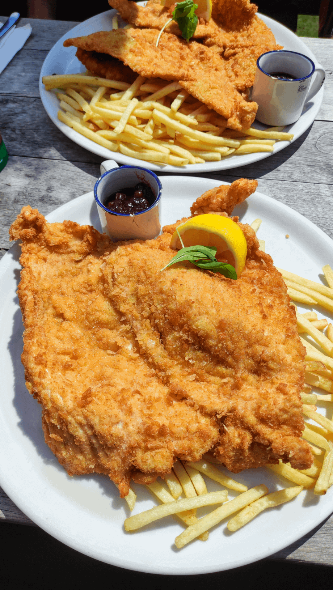 [i ate] A Giant Wiener Schnitzel with Cranberries on an Alpine Hut ...