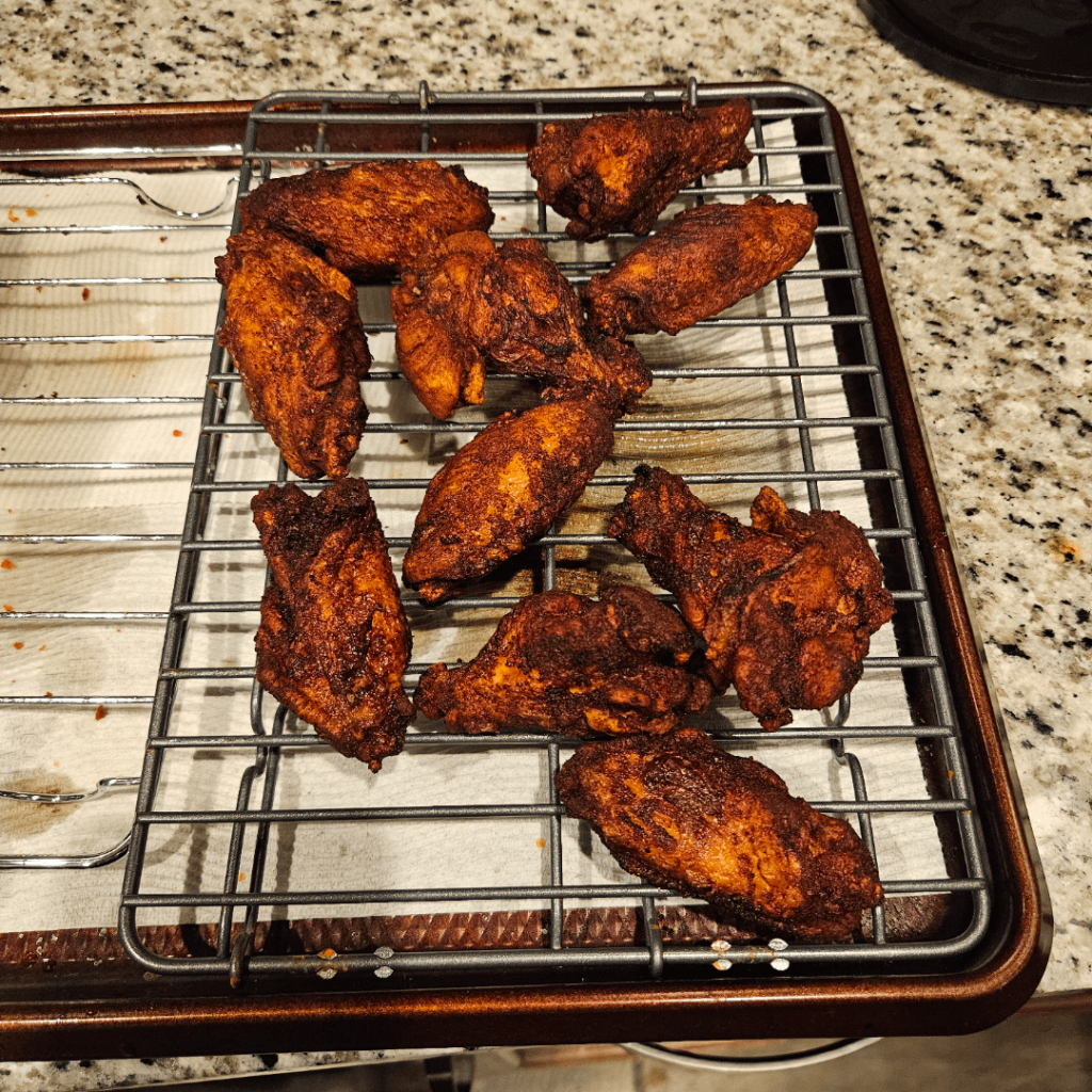 First time making trashed wings! - Dining and Cooking