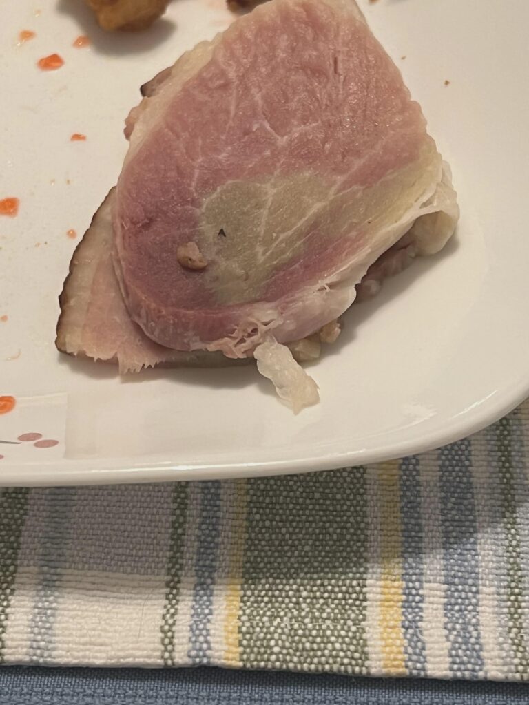 Already threw it out so using this image as reference but ate ham with ...