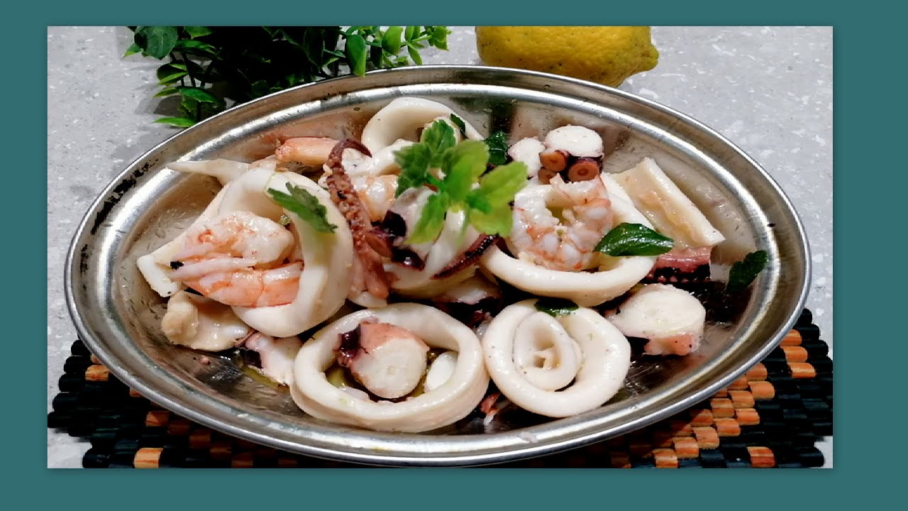 Ricetta: Insalata di mare con Polpo, Calamaro, Gamberi e Sedano ...