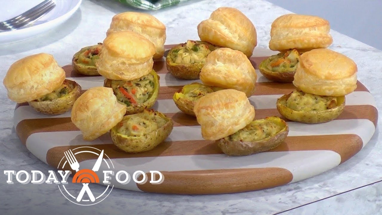 Chicken Pot Pie Potato Skins Get The Recipe Dining And Cooking