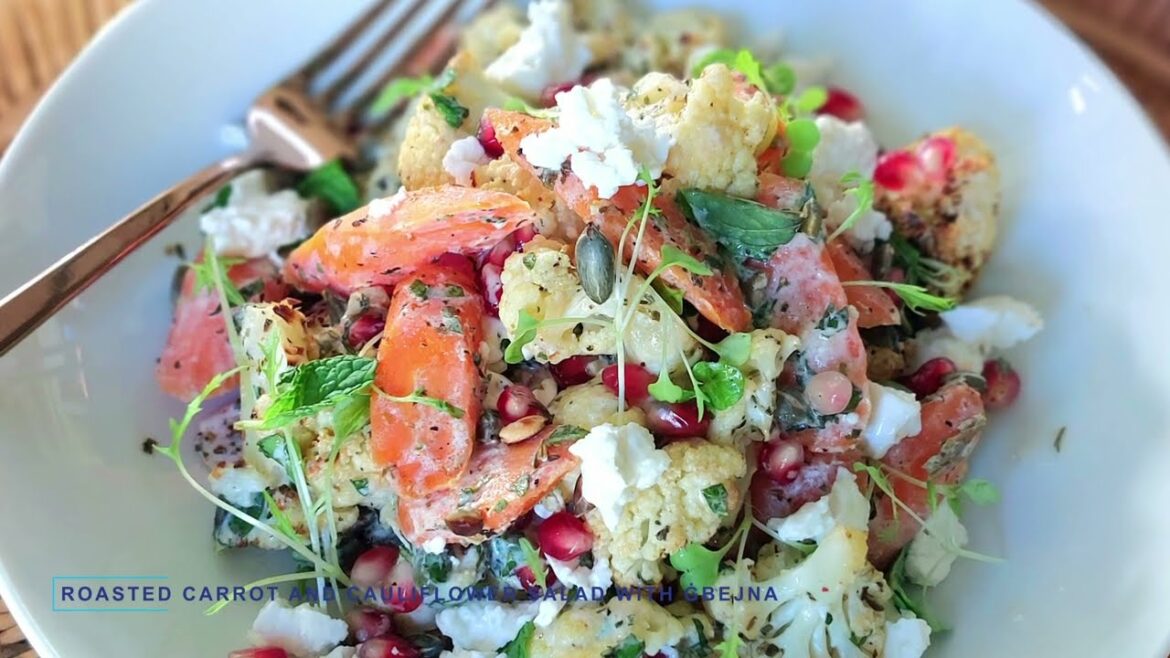 Benna - Roasted cauliflower and carrot salad with gbejna and minted ...