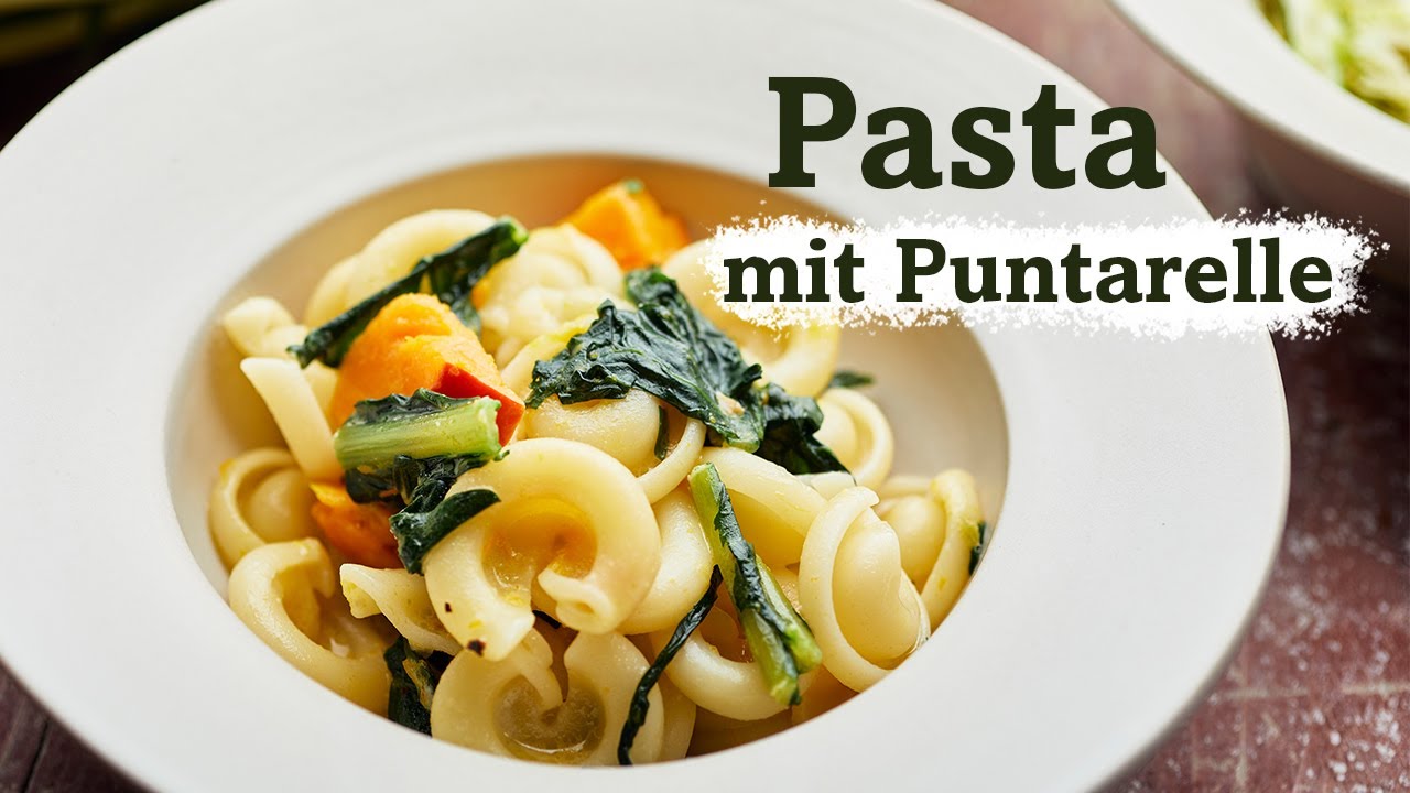Pasta mit Puntarelle - ein wunderbares Wintergemüse! - Dining and Cooking
