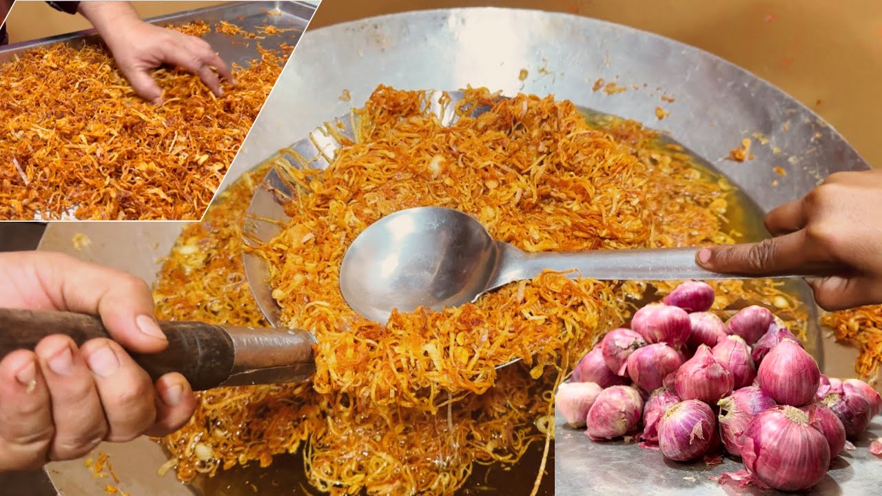 Commercial style fried onion | brown onion recipe by | Farooq ghouri ...
