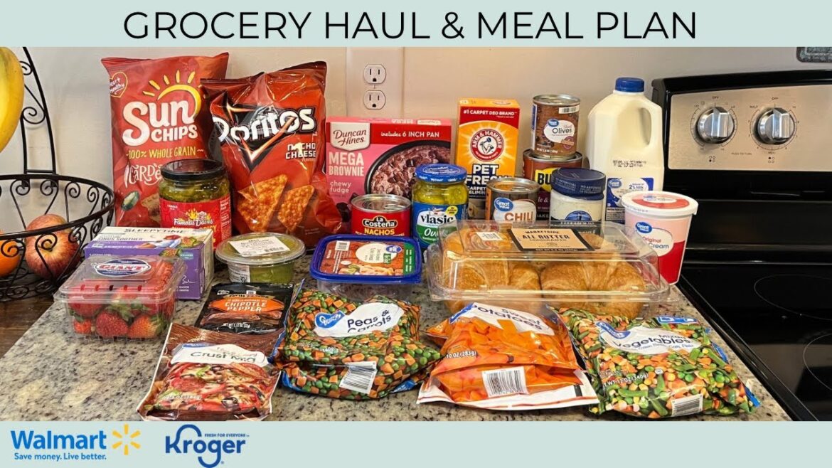 GROCERY HAUL & MEAL PLAN | BUDGET FRIENDLY | WALMART | KROGER | DINNER ...