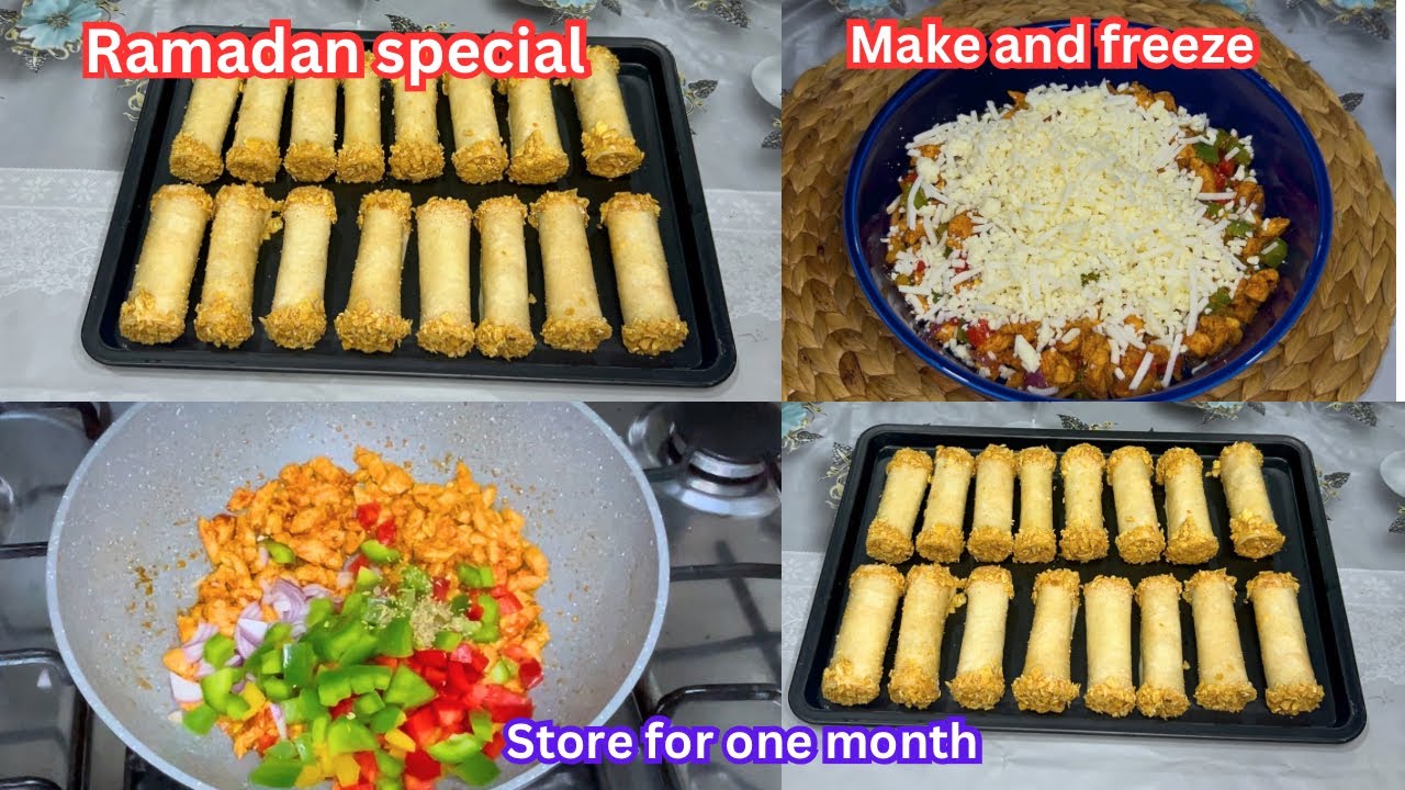 Ramadan recipe preparation 2025 |chicken fajita roll | Ramadan Recipe by Khushboo food secrets ...