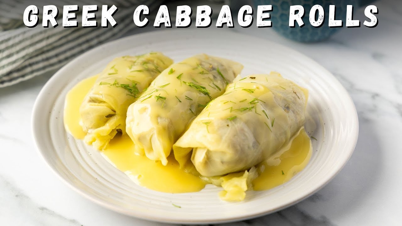 How to Make Greek Stuffed Cabbage Rolls in Lemon Sauce | Lahanodolmades ...