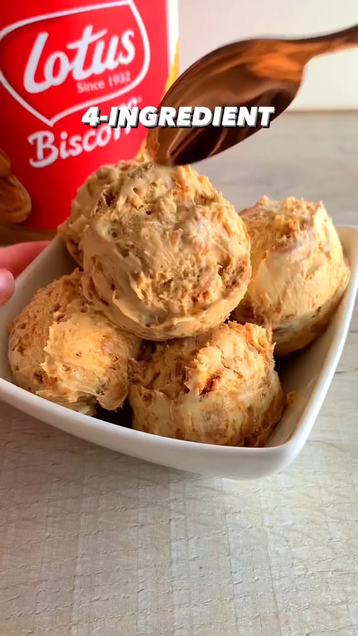 4-INGREDIENT LOTUS BISCOFF ICE CREAM - Dining and Cooking