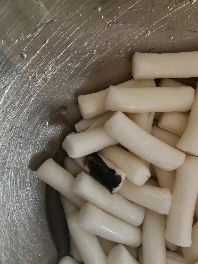 What is this? Frozen rice cake with large black chunk. - Dining and Cooking