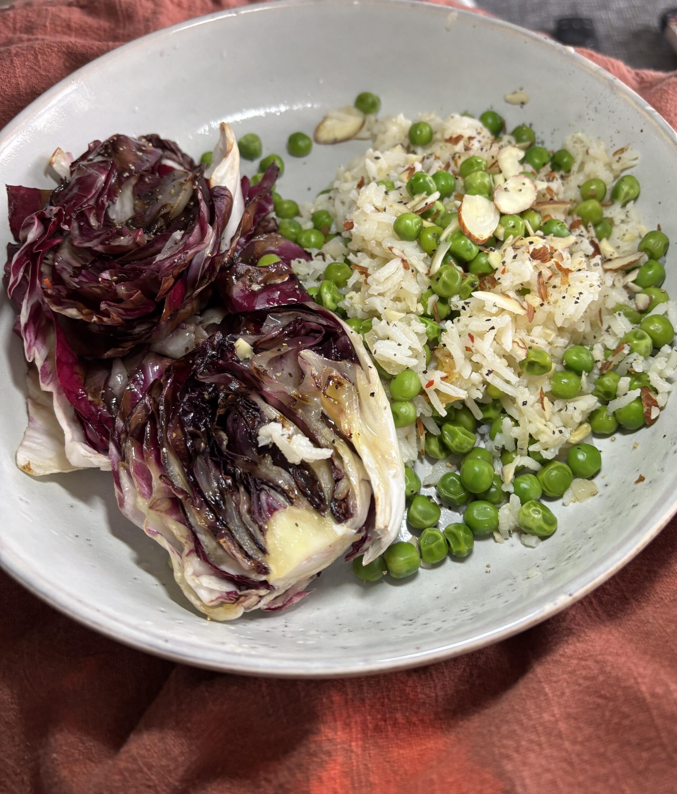 Grilled radicchio with basmati rice pilaf - Dining and Cooking