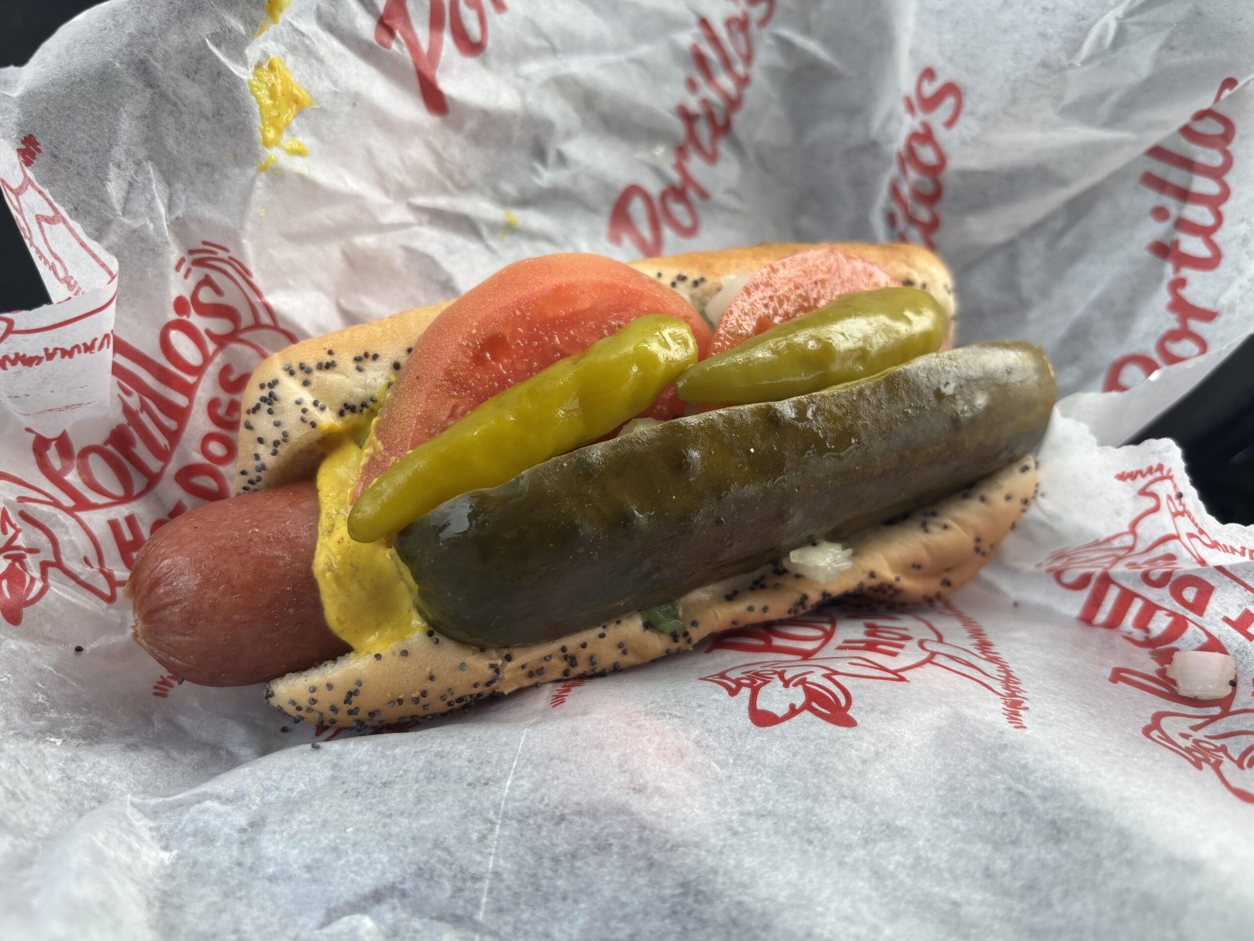 Chicago hot do- I mean sandwich from Portillo’s! Neon green relish and ...