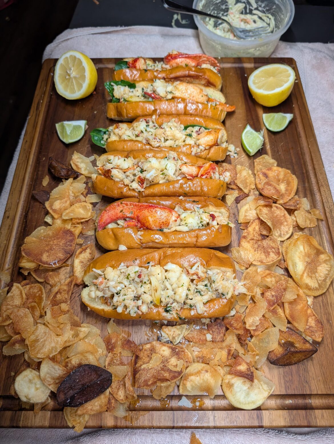 [Homemade] Lobster Rolls and Chips! - Dining and Cooking