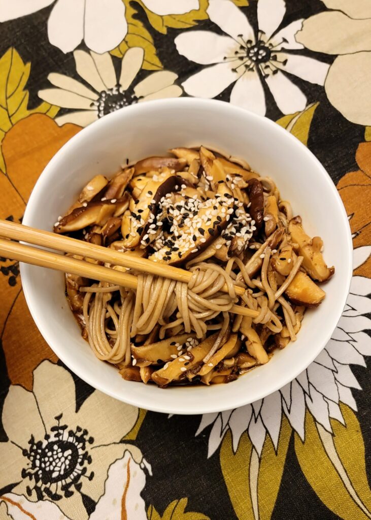 Soba in Sesame Shiitake Broth - Dining and Cooking