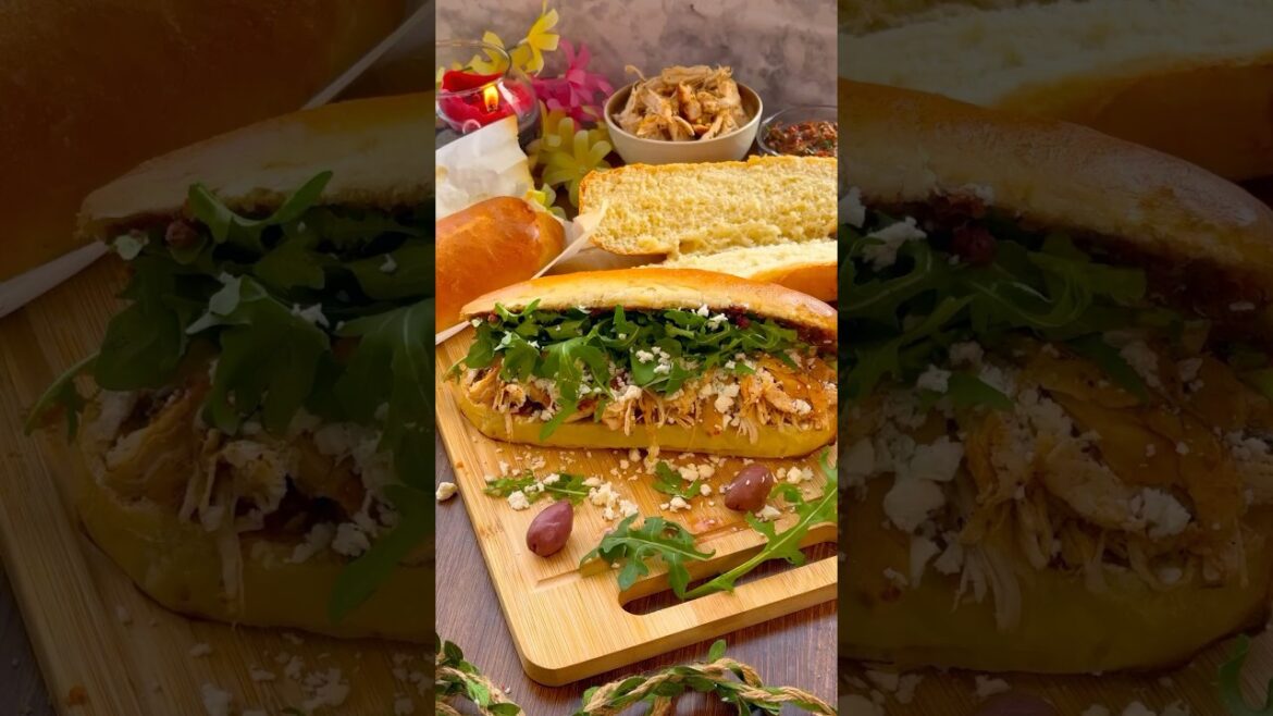 Mediterranean Chicken Submarine Sandwich with Olive Tapenade & Feta ...