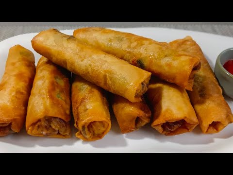 Ramadan Special Chicken Spring Rolls | Crispy Spring Roll Recipe By ...