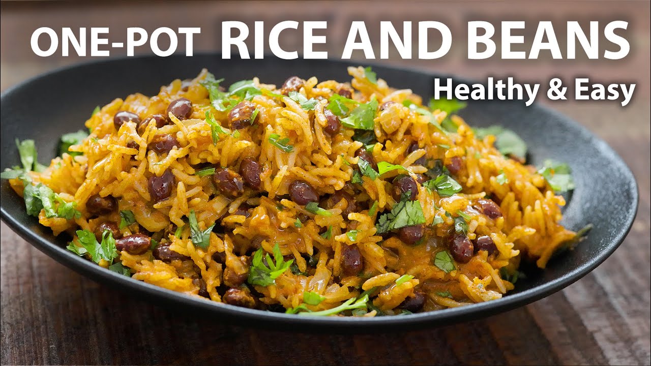 One Pot RICE AND BEANS Recipe - Easy Vegetarian and Vegan Meals ...