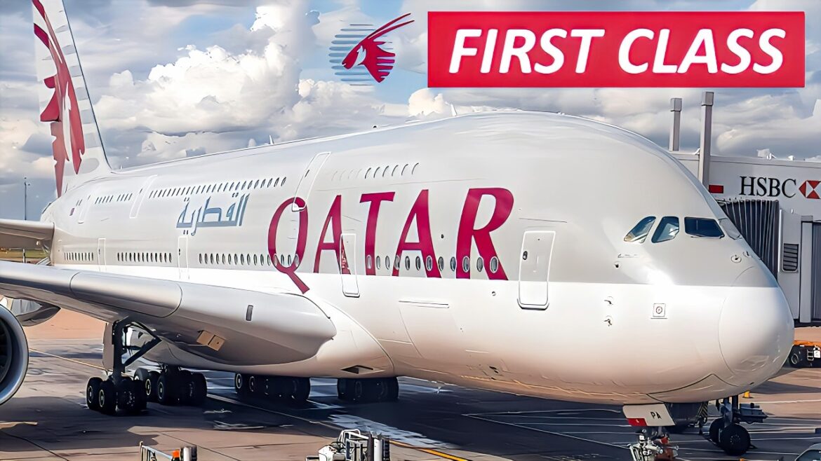 Qatar Airways First Class Airbus A380 from London to Doha | Flight and ...