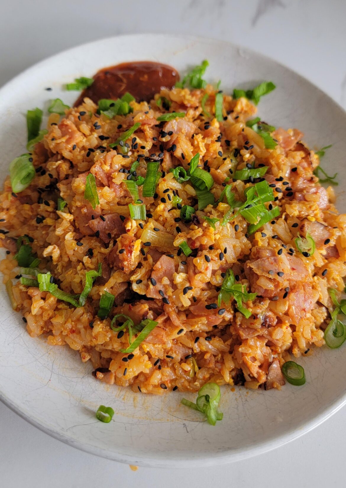 Homemade Ham and Egg Kimchi Fried Rice - Dining and Cooking