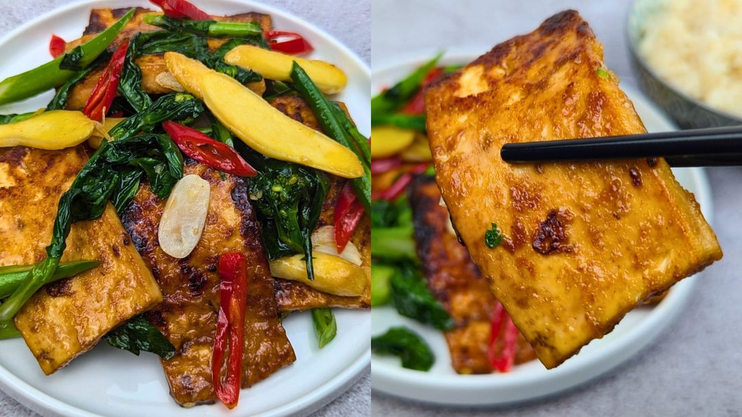 Tofu Gai Lan Stir Fry - Dining and Cooking
