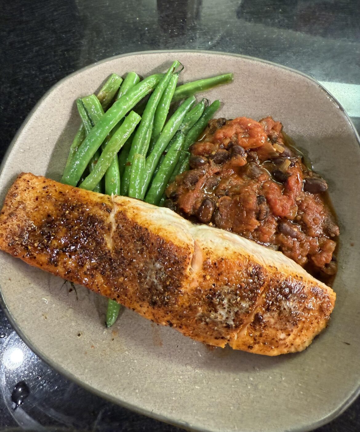Last of the ploki gigantes and seared salmon - Dining and Cooking