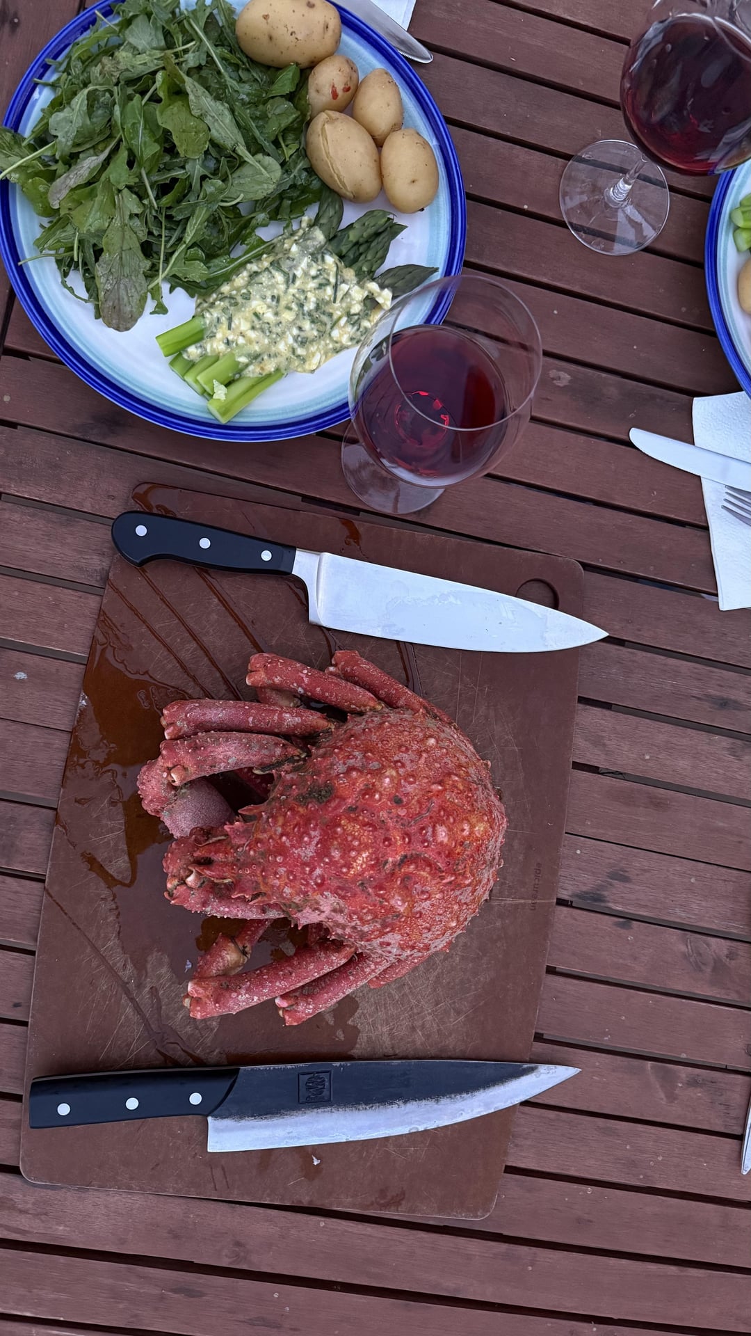 Spider Crab for dinner locally caught and cooked in Santa Barbara ...