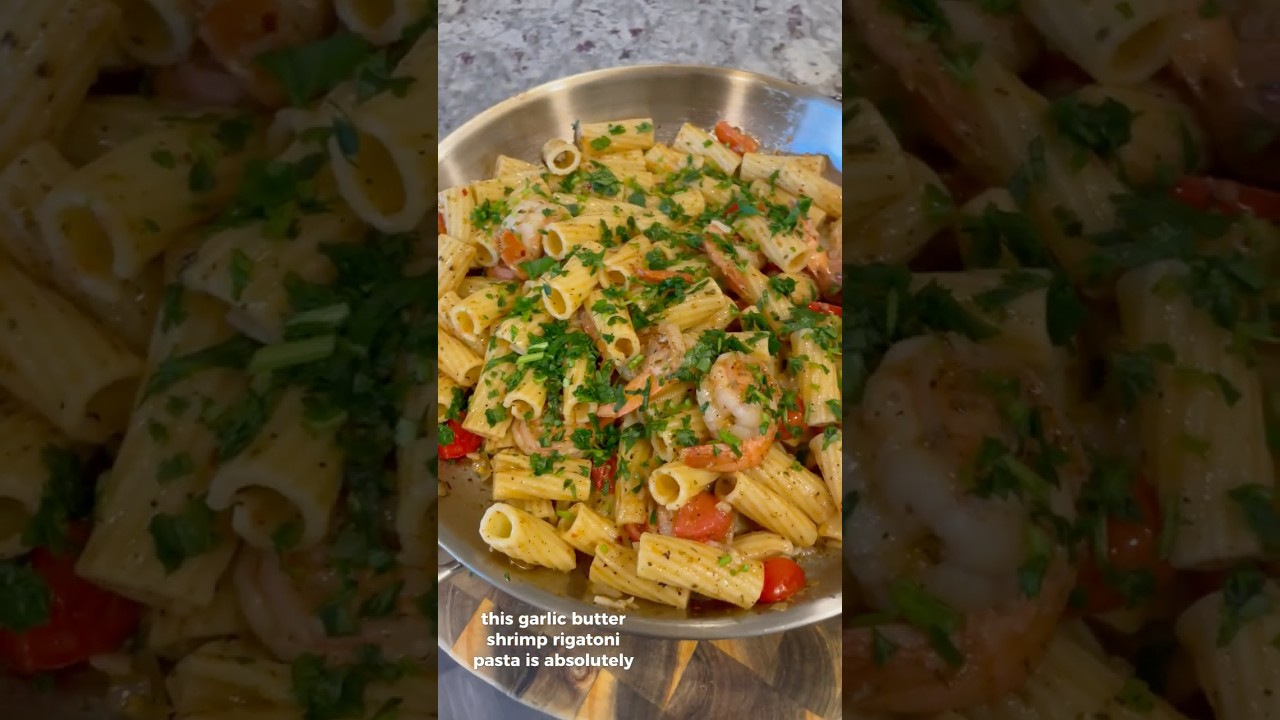 How to make Garlic Butter Shrimp Rigatoni Pasta - Dining and Cooking