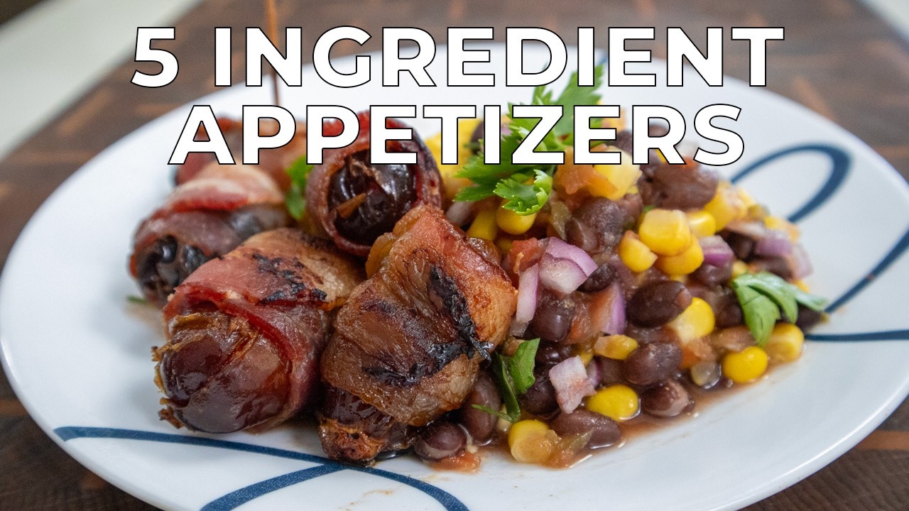 5 Ingredient Appetizers | Bacon wrapped dates & Black bean salsa ...