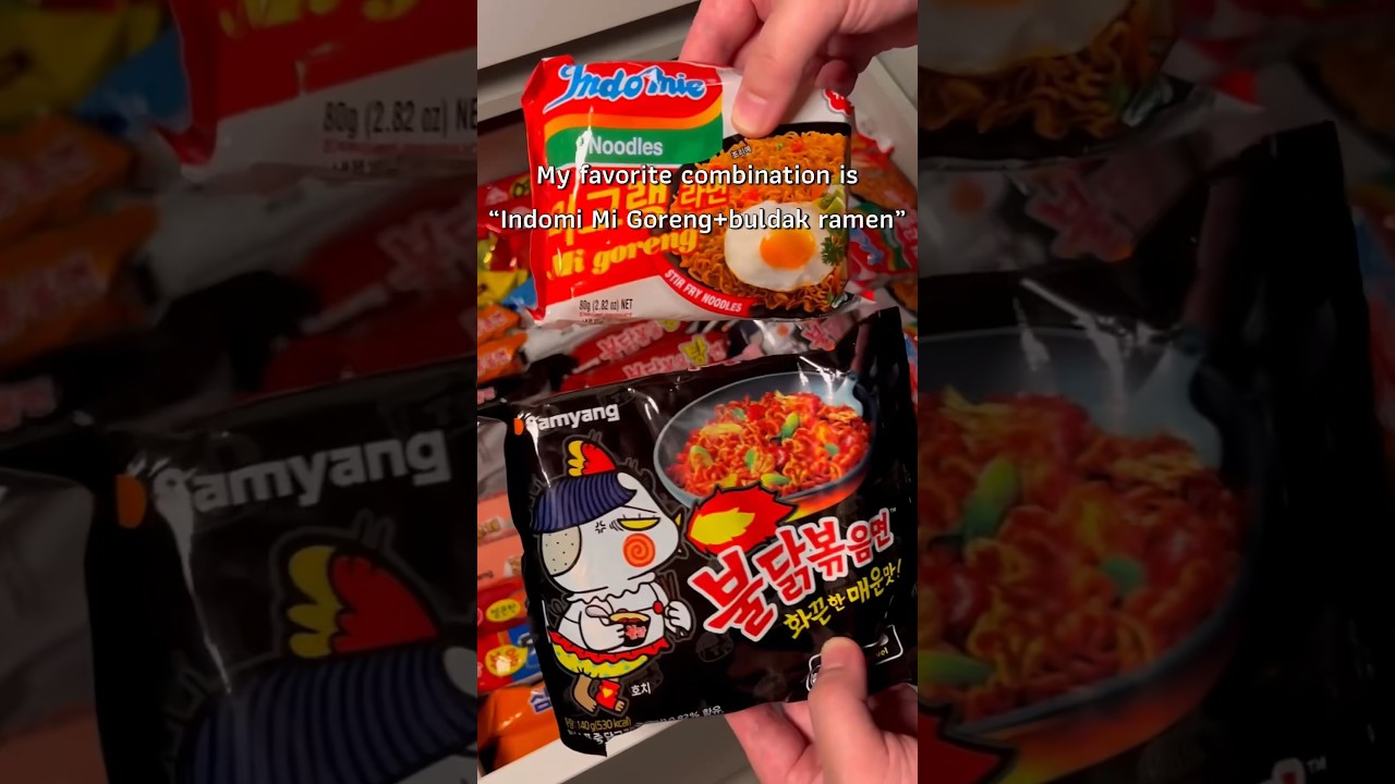 Indomi goreng+buldak ramen crazy combination #buldakramen #indomie # ...