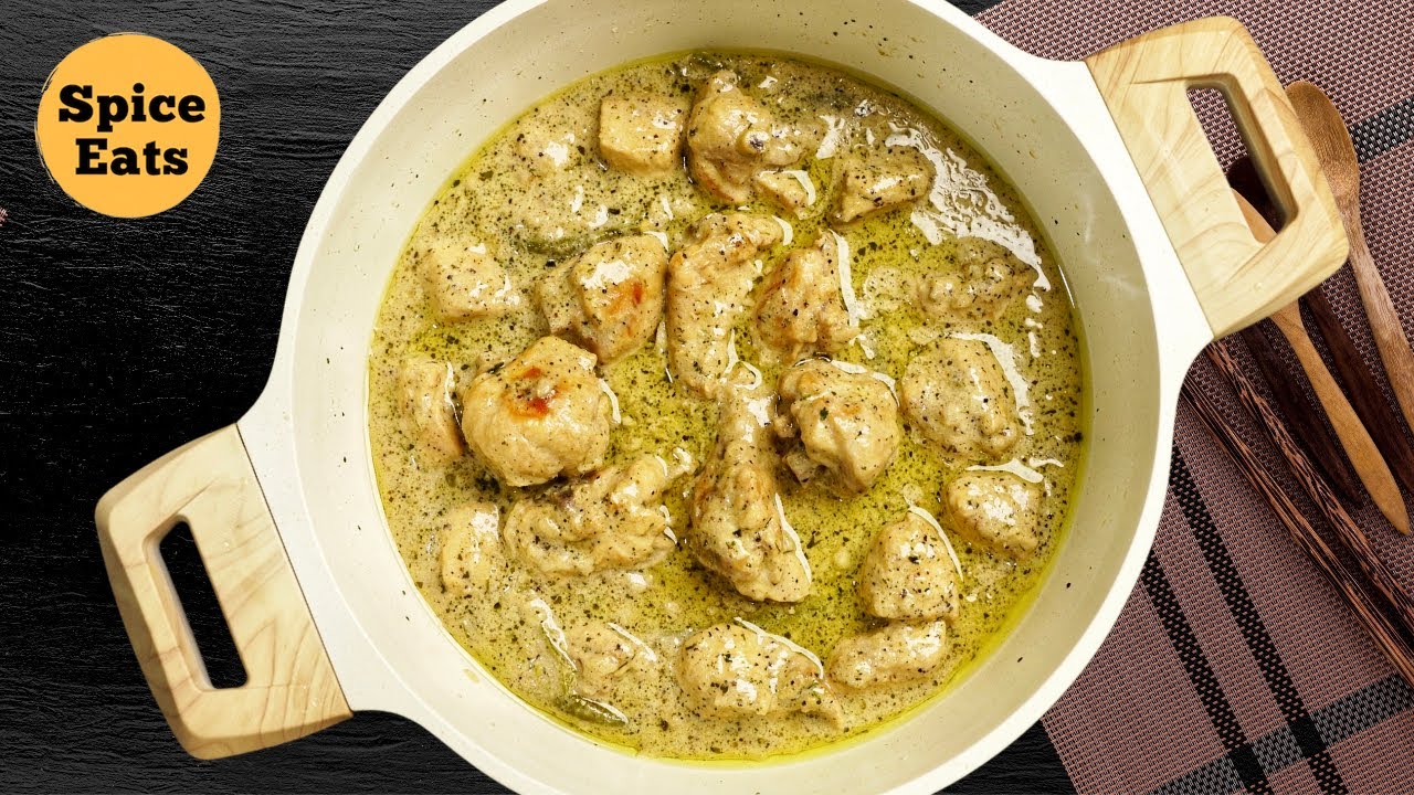 CREAMY WHITE CHICKEN CURRY | MILD CHICKEN RECIPE WITH WHITE GRAVY ...