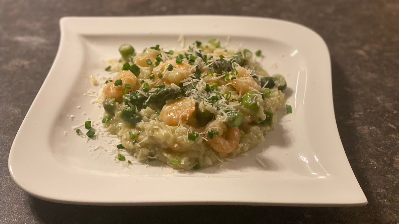 Risotto with Shrimps and Asparagus - Dining and Cooking