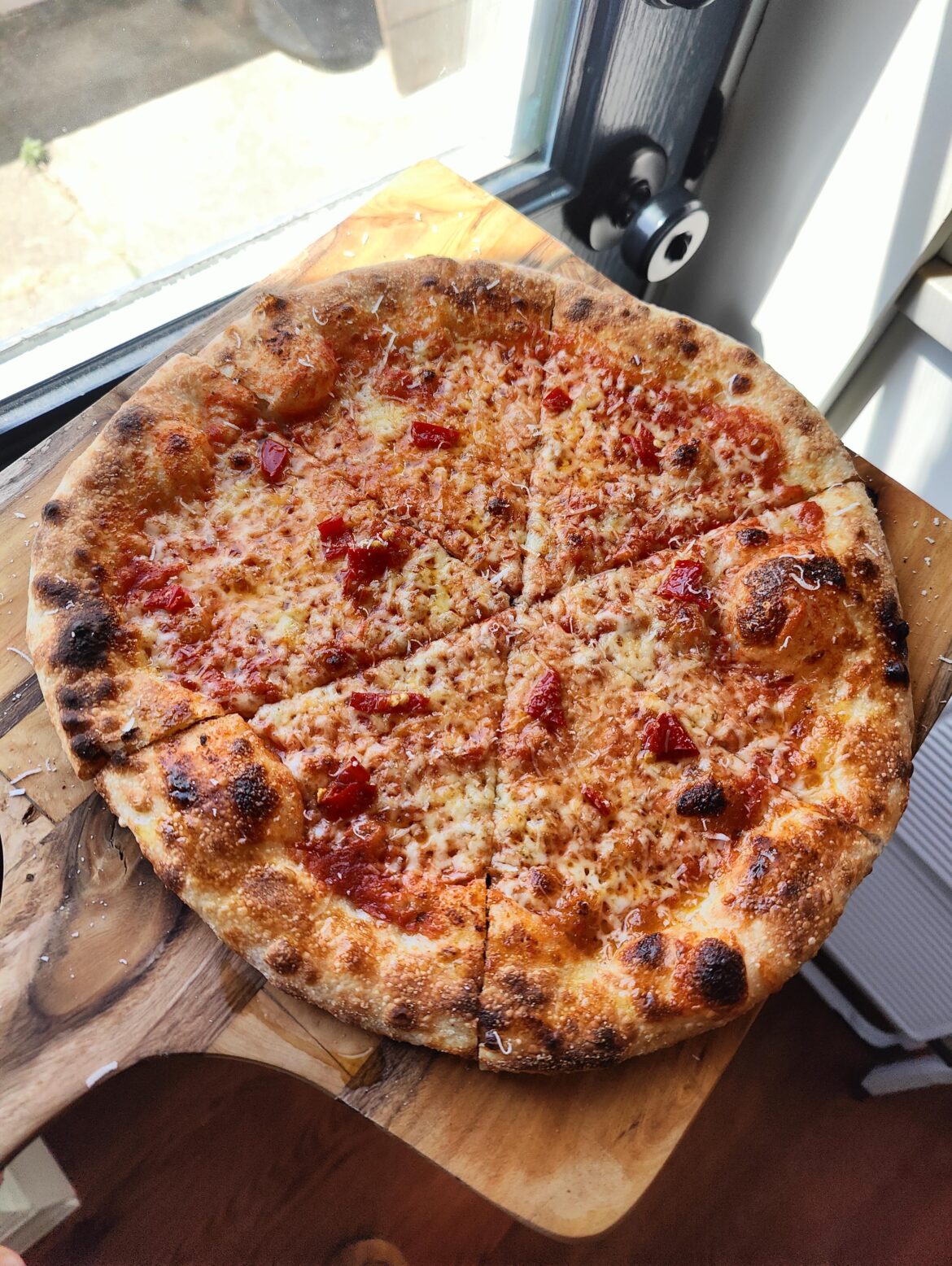 12" cheese pizza I made for lunch in the Gourmia - Dining and Cooking