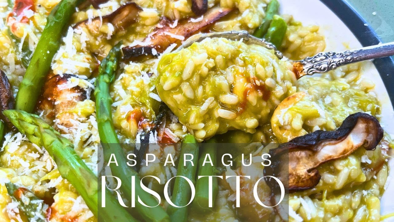 Deliciously EASY Creamy Asparagus Risotto Recipe - Dining and Cooking