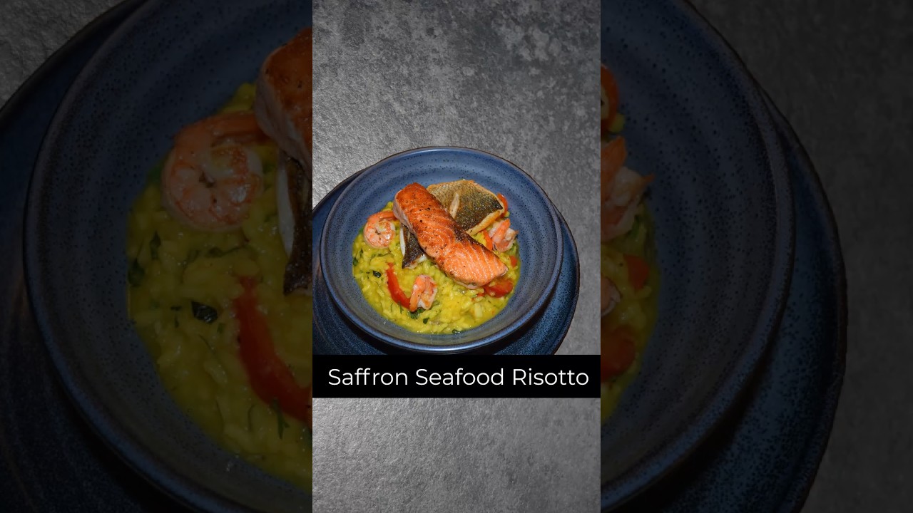 Saffron Seafood Risotto #risottorecipe - Dining and Cooking